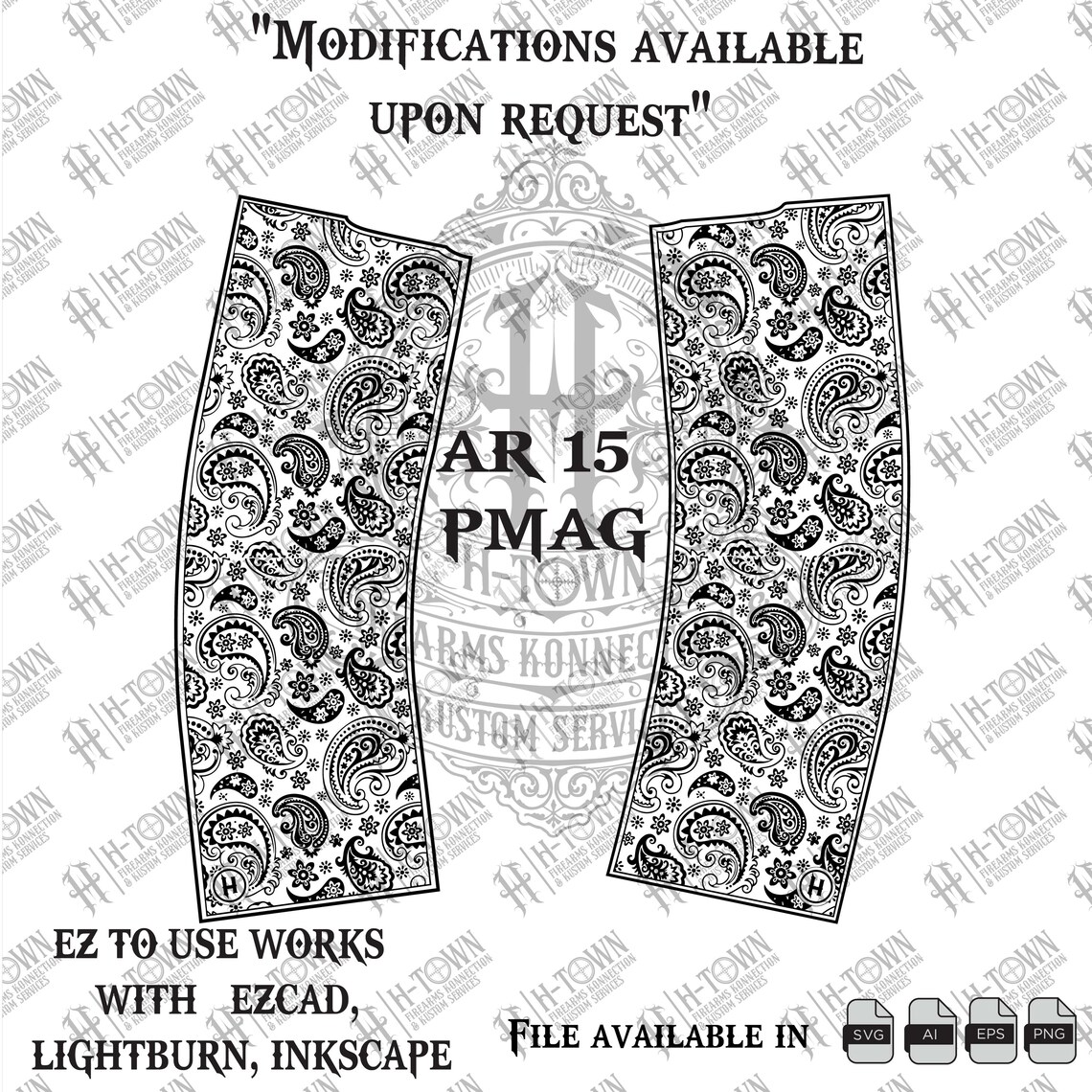 Paisley AR-15 PMAG Wrap Laser Engraving File (digital Download) - Etsy