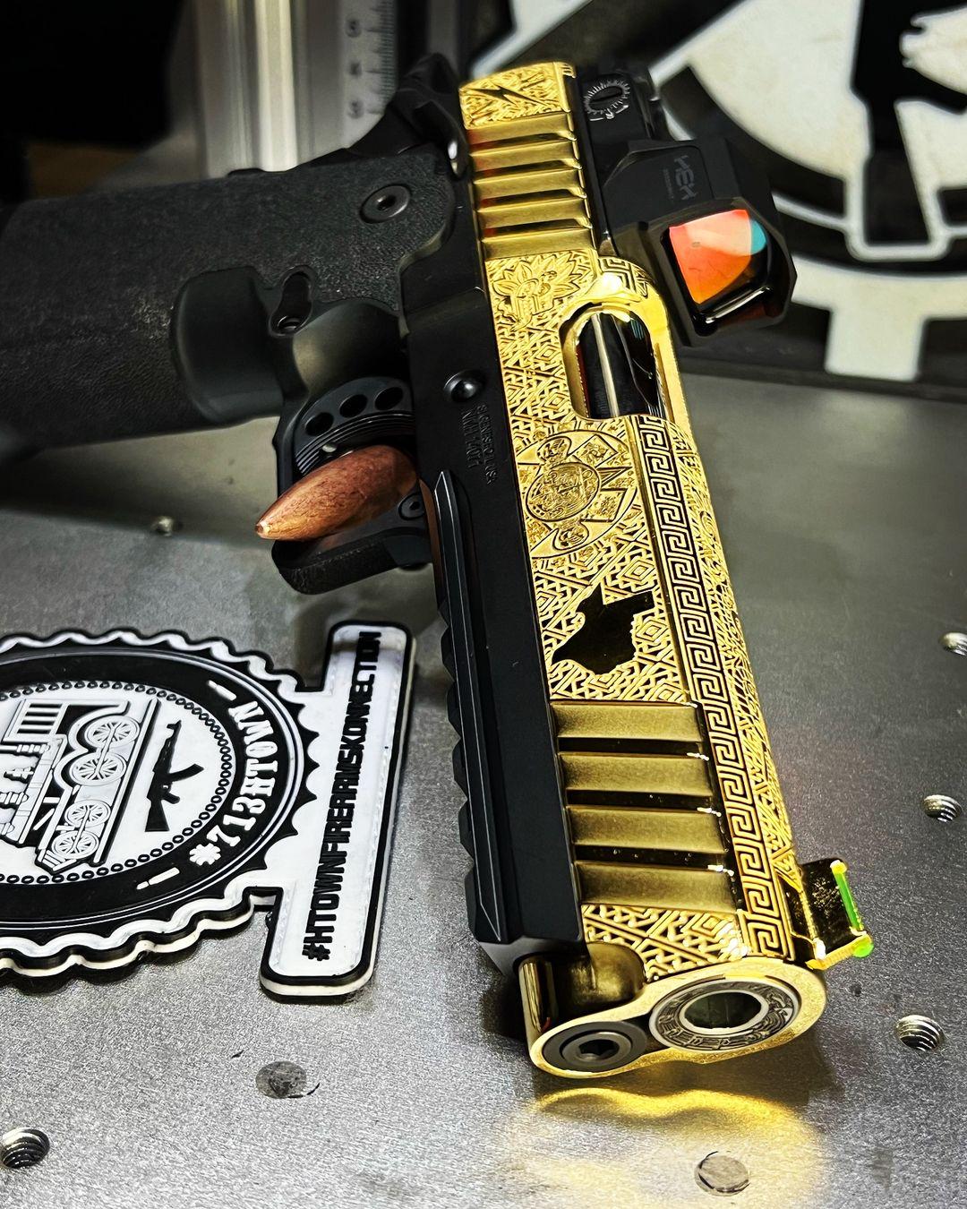 Springfield Armory Prodigy Engraving | Aztec Theme Scroll Design ...