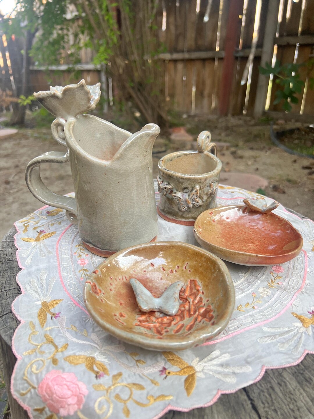 Butterfly Tea Set With Plates - Etsy