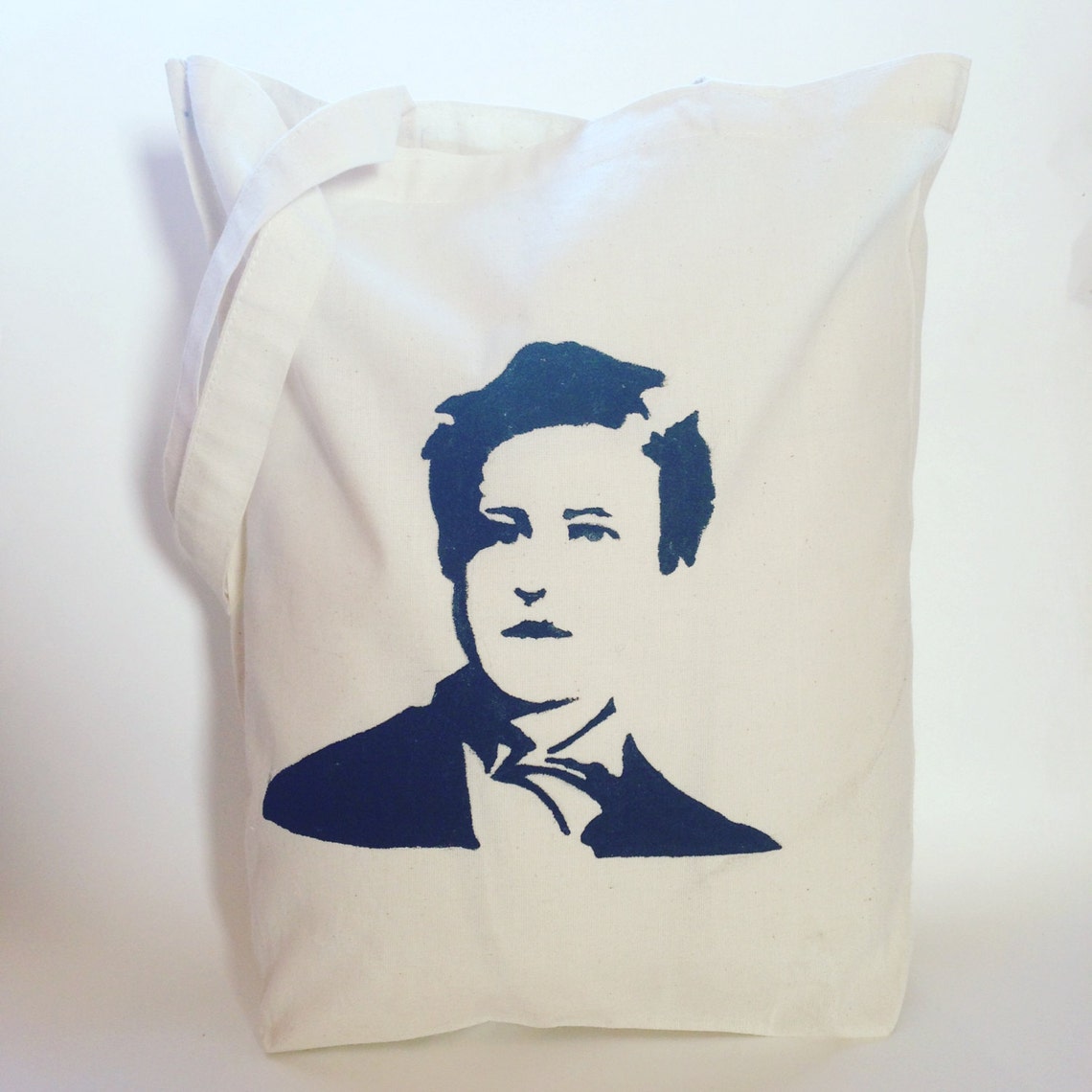 Arthur Rimbaud Tote Bag Hand Painted Stencil - Etsy