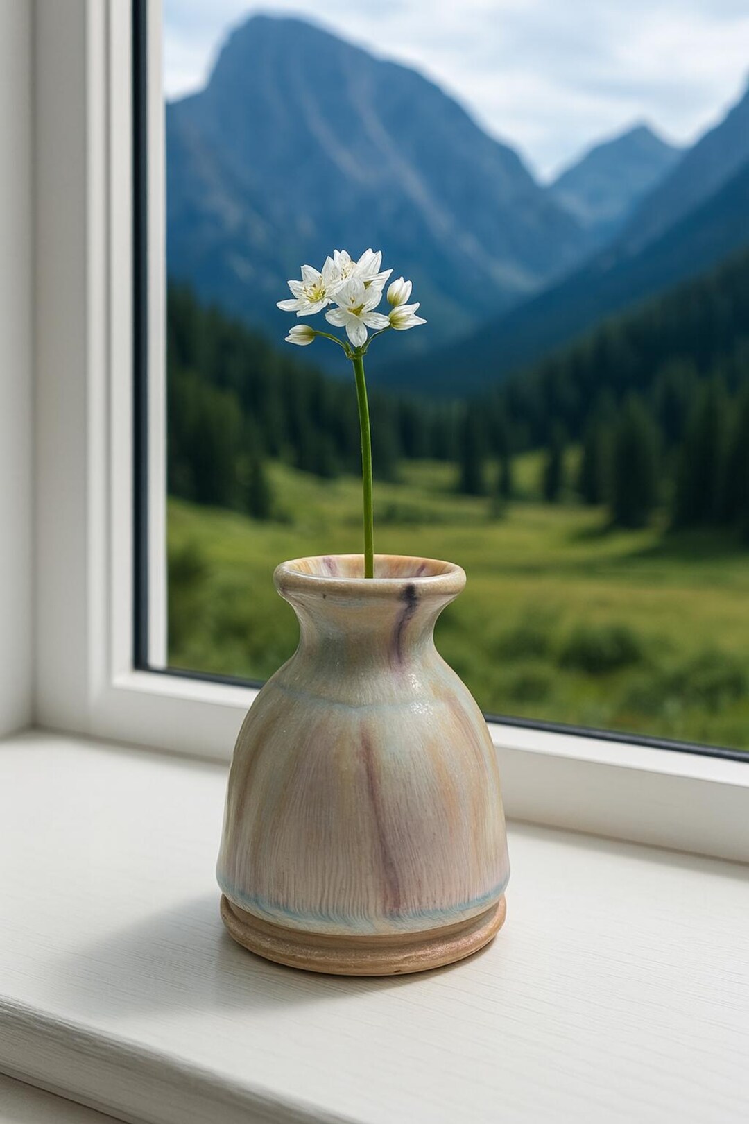 Small Handmade Bud Vase – Iridescent Pastel Ceramic Mini Vase – Unique ...