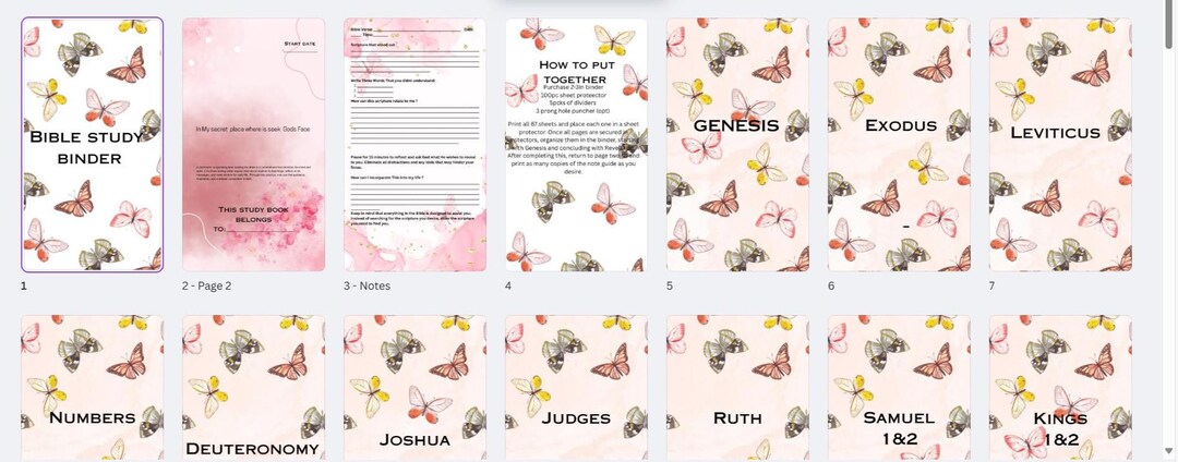 Bible Study Binder Template - Etsy