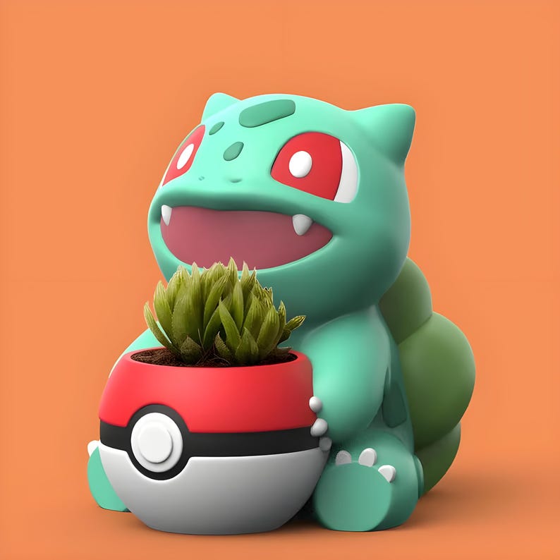 Pocket Monster Plantpot - Flower Succulent Decor Office - Etsy