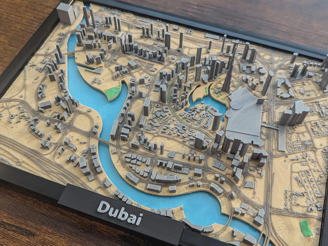 3D Printed Dubai Miniature City: Handmade Desk Decor - Etsy