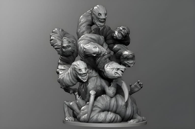 False Hydra Miniature: Eldritch Horror RPG Resin Figure - Etsy