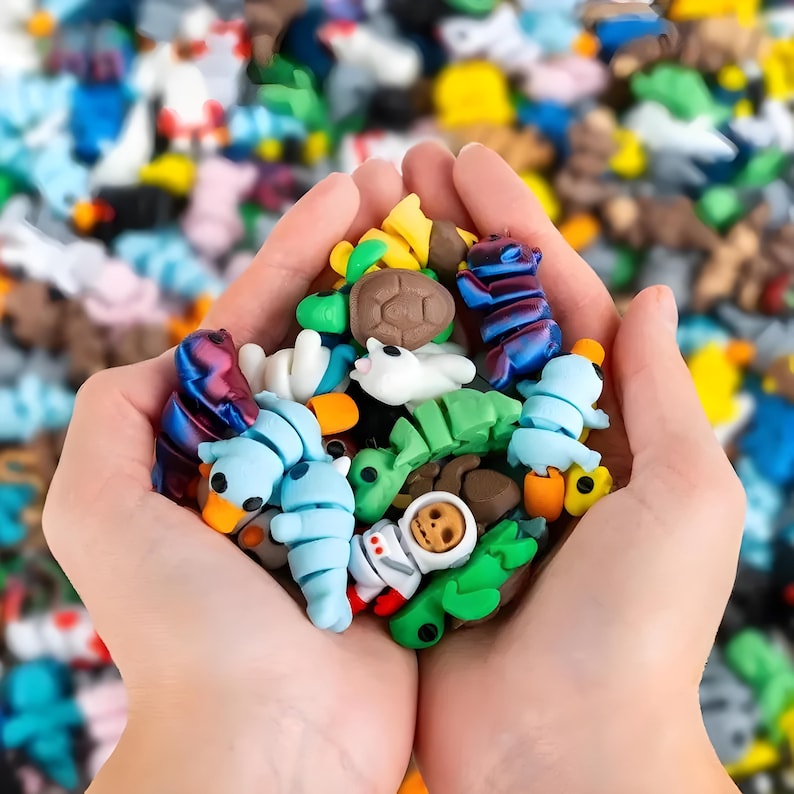 WIGGLES! Mini Animal Fidget Toy Mystery Bag - Sensory Gift - Etsy