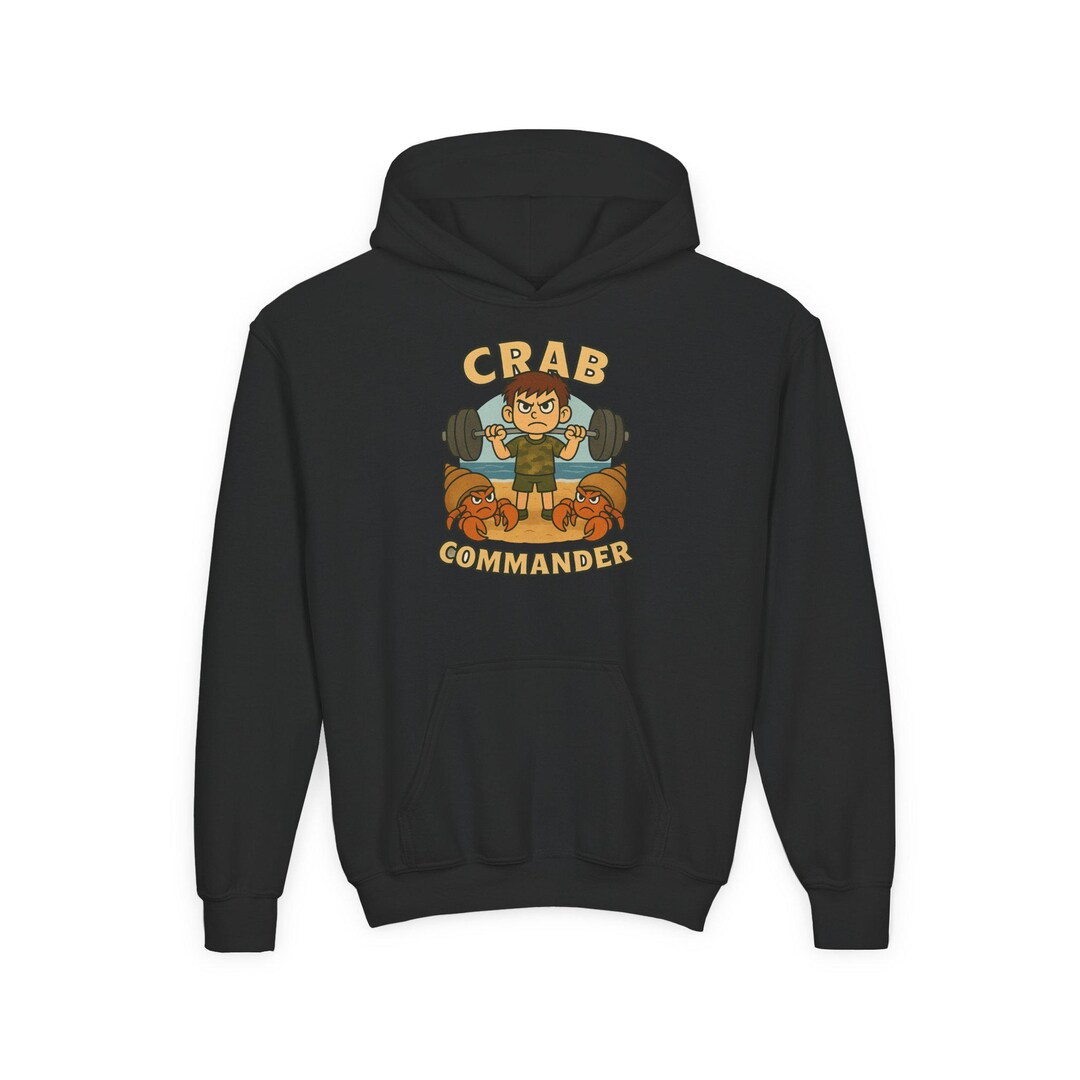Crab Commander Youth Hoodie – Funny Weightlifting Crab Gym Shirt - Etsy
