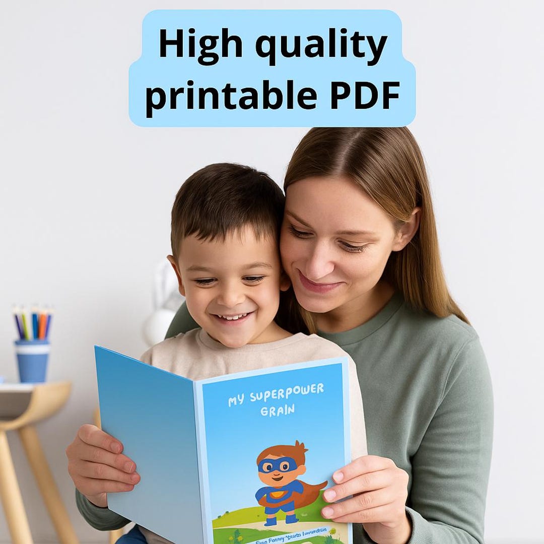 ADHD Children's Book Printable, My Superpower Brain Digital Story for ...