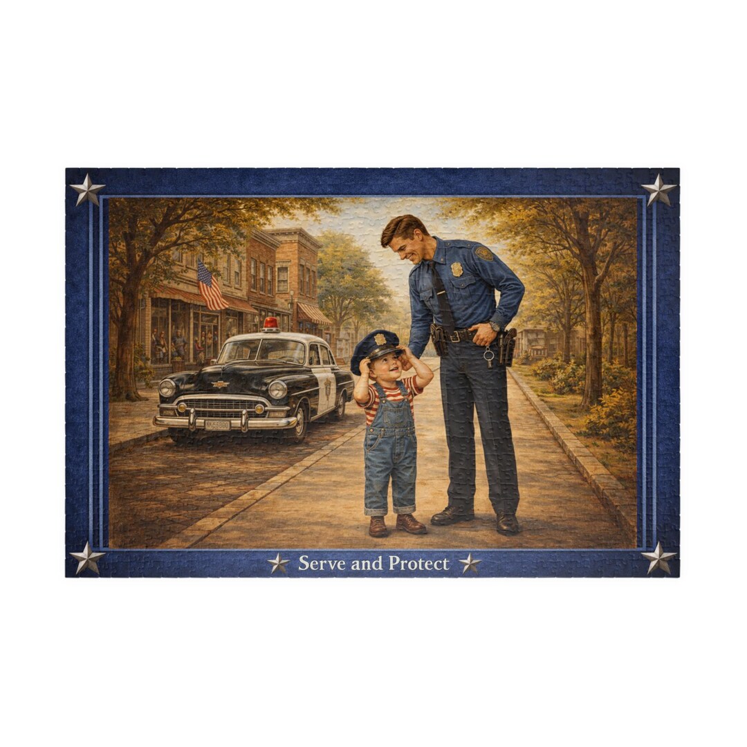 Vintage Police Jigsaw Puzzle | 1950s Americana Law Enforcement Gift - Etsy