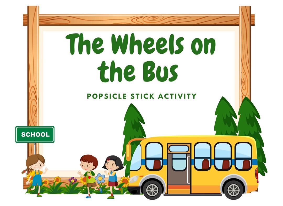 The Wheels on the Bus Popsicle Stick Activity - Etsy