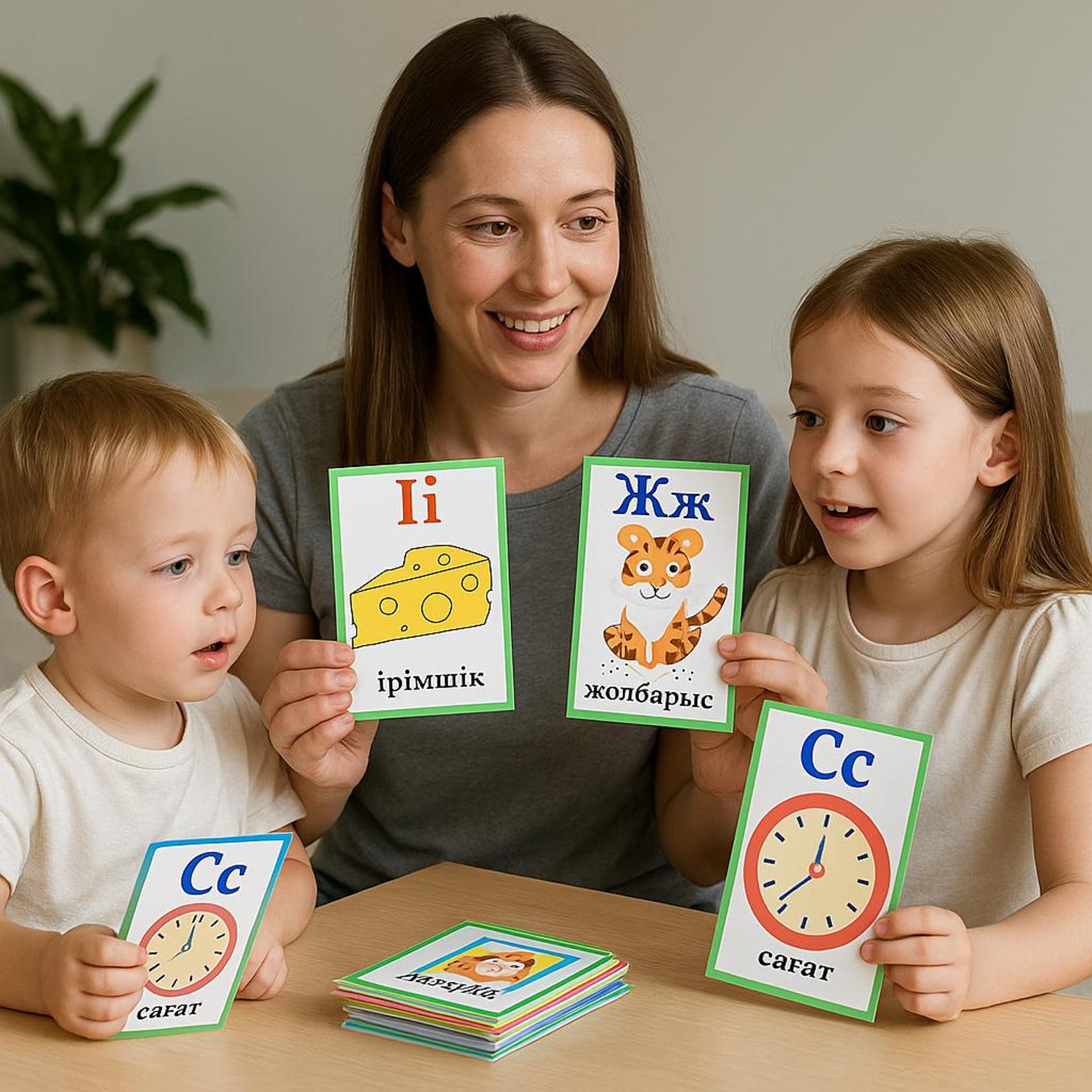 Kazakh Alphabet Flashcards | Kids Language Learning (digital Download ...