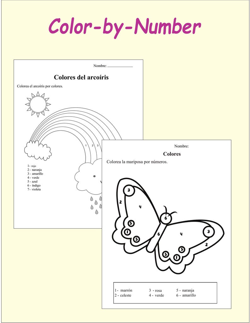 Spanish Colors Activity Pack for Kids Ages 5–9 | Printable Coloring ...
