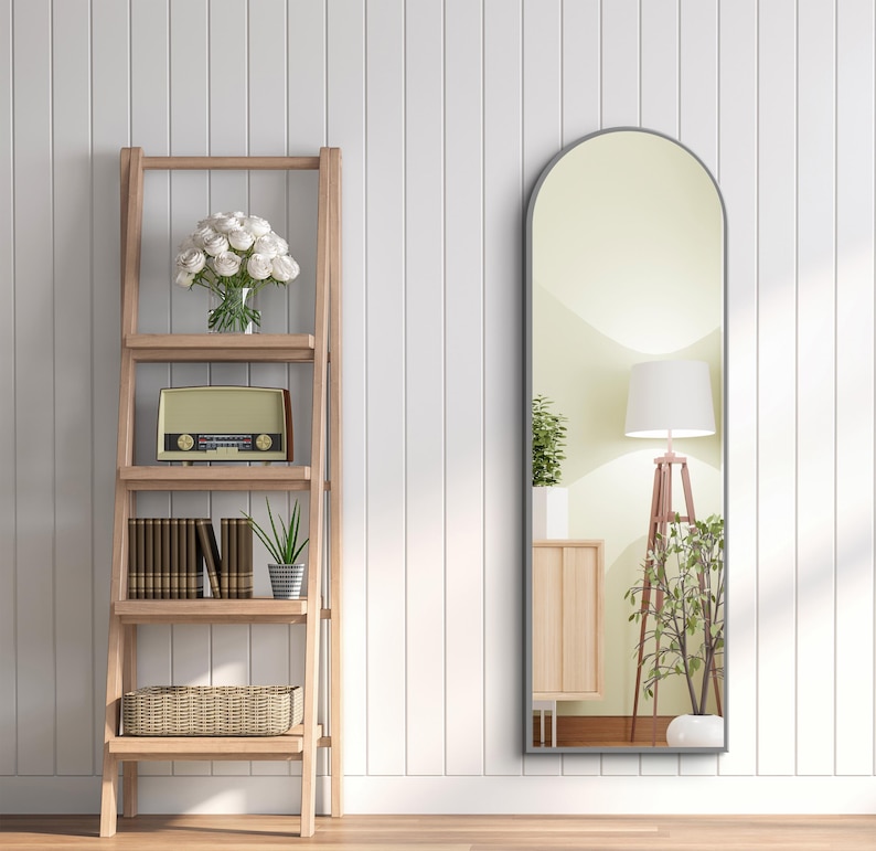 Influencer Mirror, Metal Framed Arched Mirror & Gold, Black, White ...