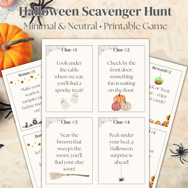 Spooky Scavenger Hunt Printable, Kids Birthday Party Game, Treasure ...