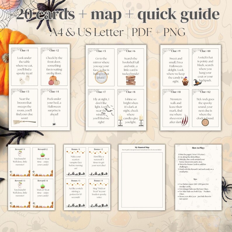Spooky Scavenger Hunt Printable, Kids Birthday Party Game, Treasure ...