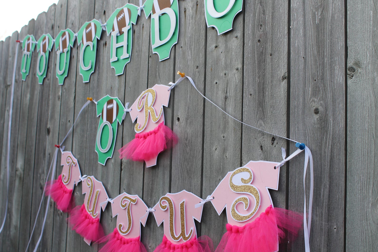 Touchdowns or Tutus Banner - Etsy