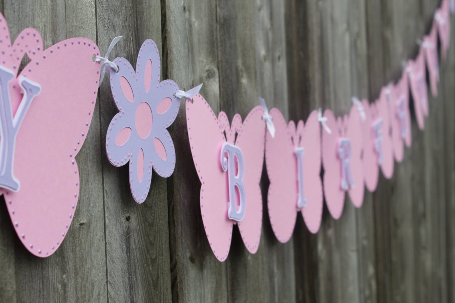 Butterfly birthday banner | Etsy