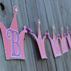 Princess Crown Birthday Banner - Etsy
