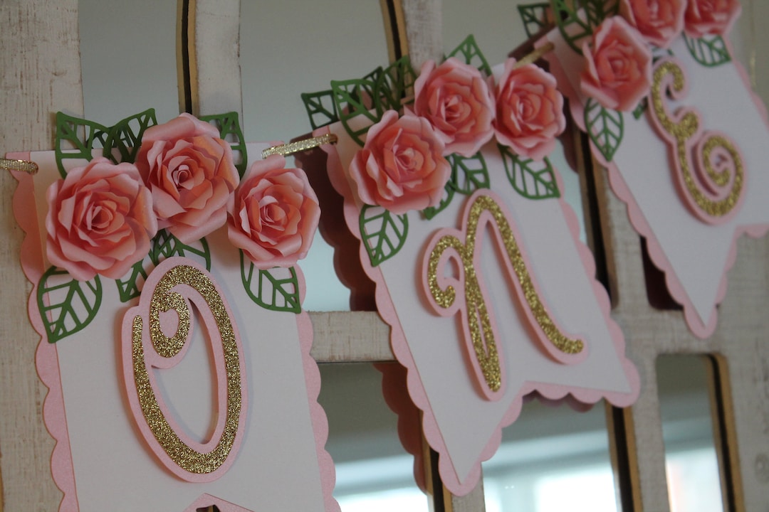 Flower One Banner - Etsy