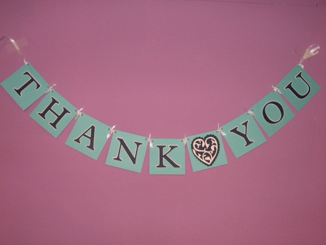 Wedding Thank You Banner Picture Prop | Etsy