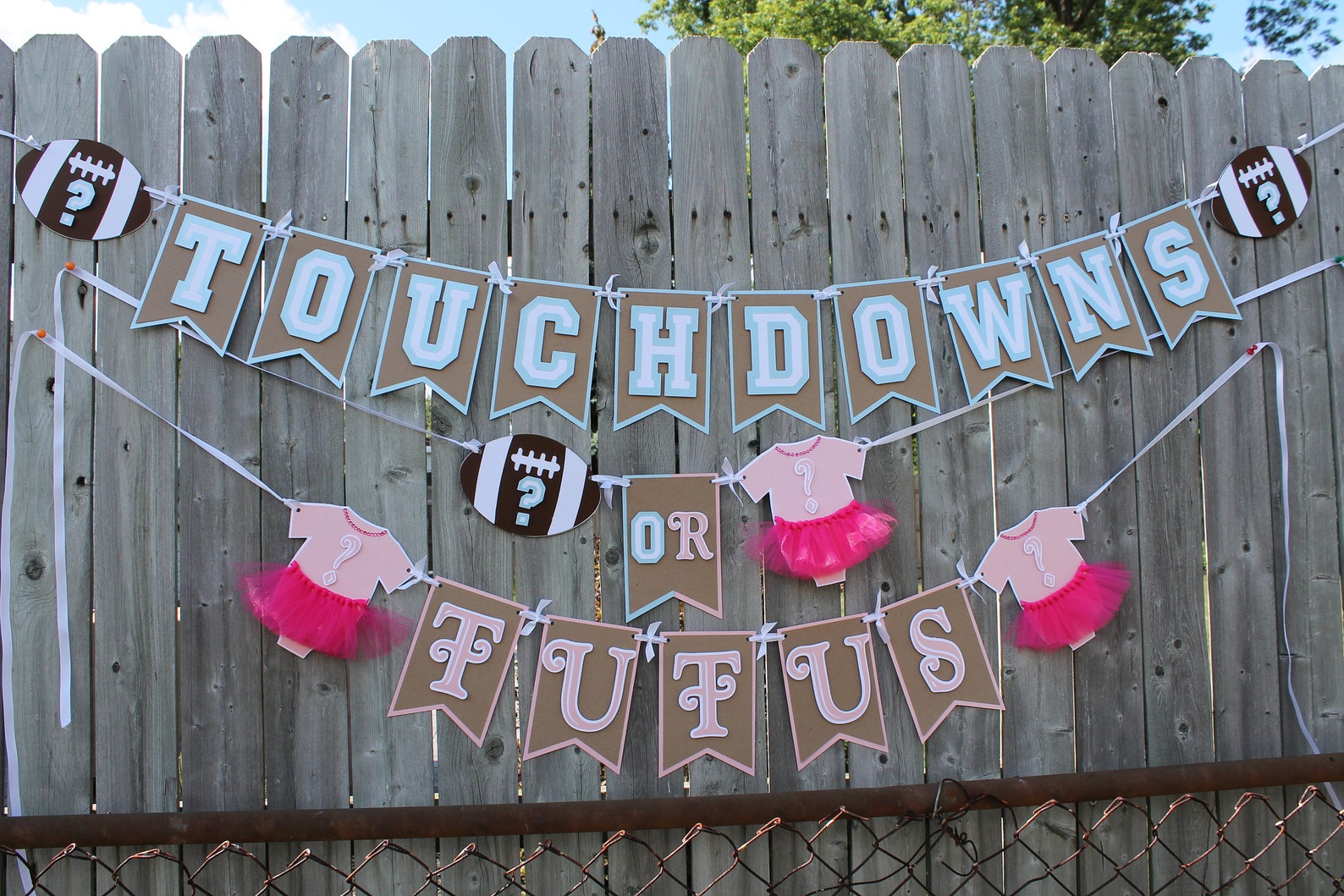 Touchdowns or Tutus Banner | Etsy