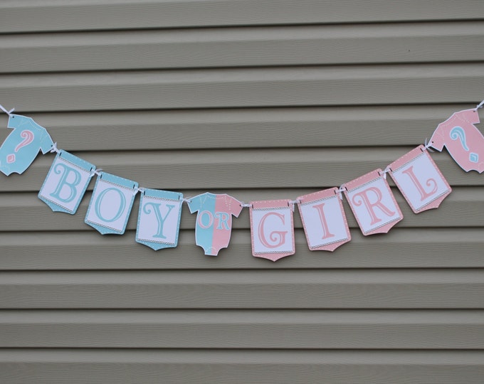 Gender Reveal Banner | Etsy