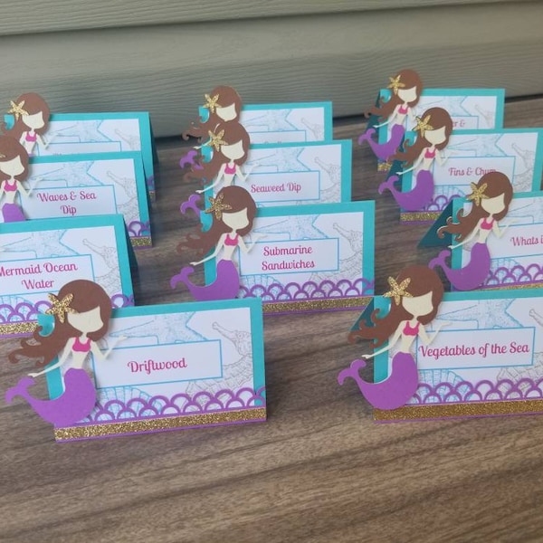 Mermaid Food Tags - Etsy