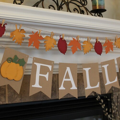 Happy Fall Banner Fall Banner Happy Fall Sign Rustic | Etsy