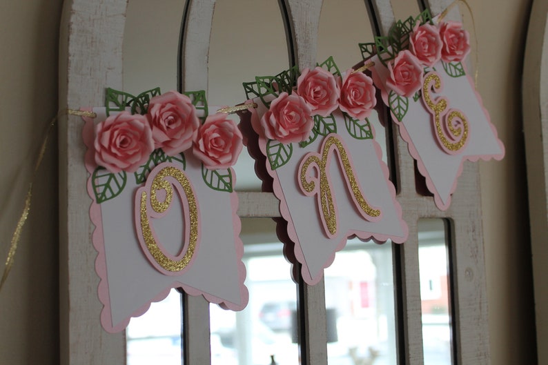 Flower One Banner - Etsy