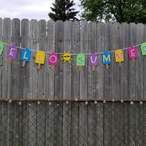 Hello Summer Banner - Etsy