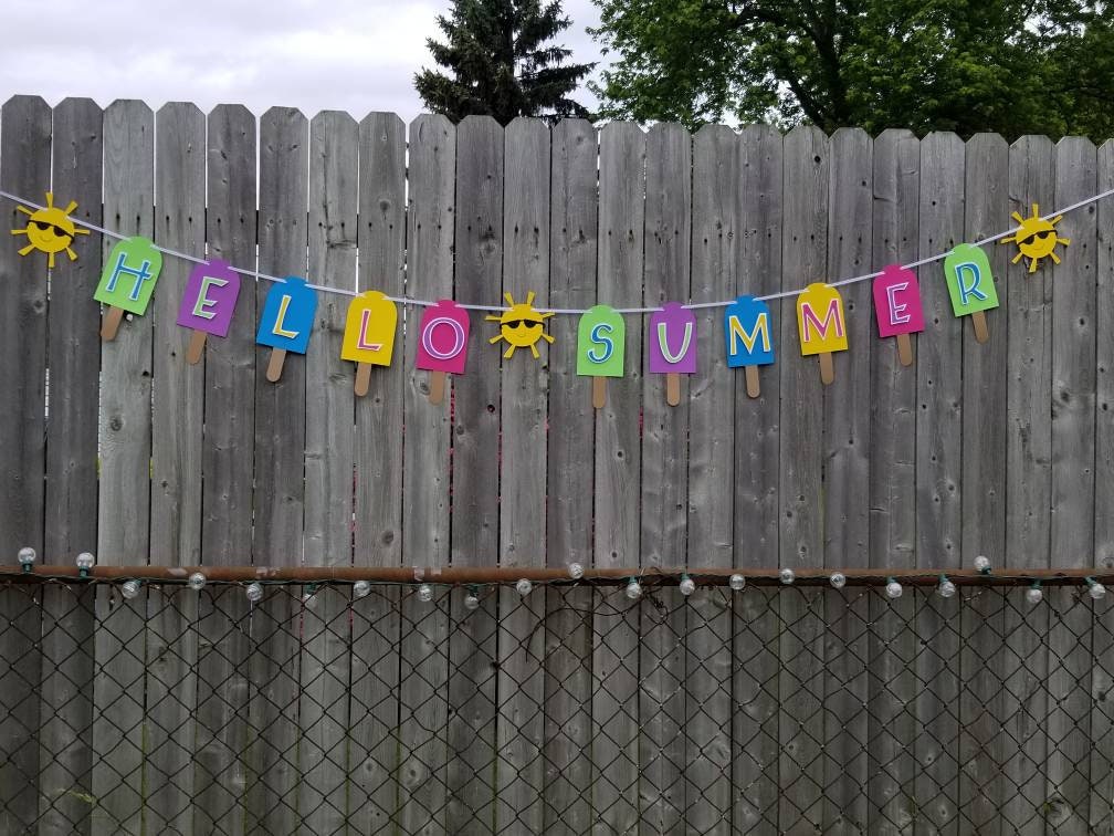 Hello Summer Banner - Etsy