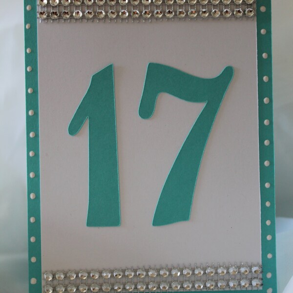 Rhinestone Table Numbers - Etsy