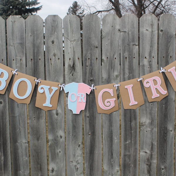 Gender Reveal Banner - Etsy