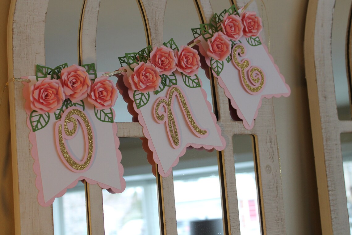 Flower One Banner | Etsy