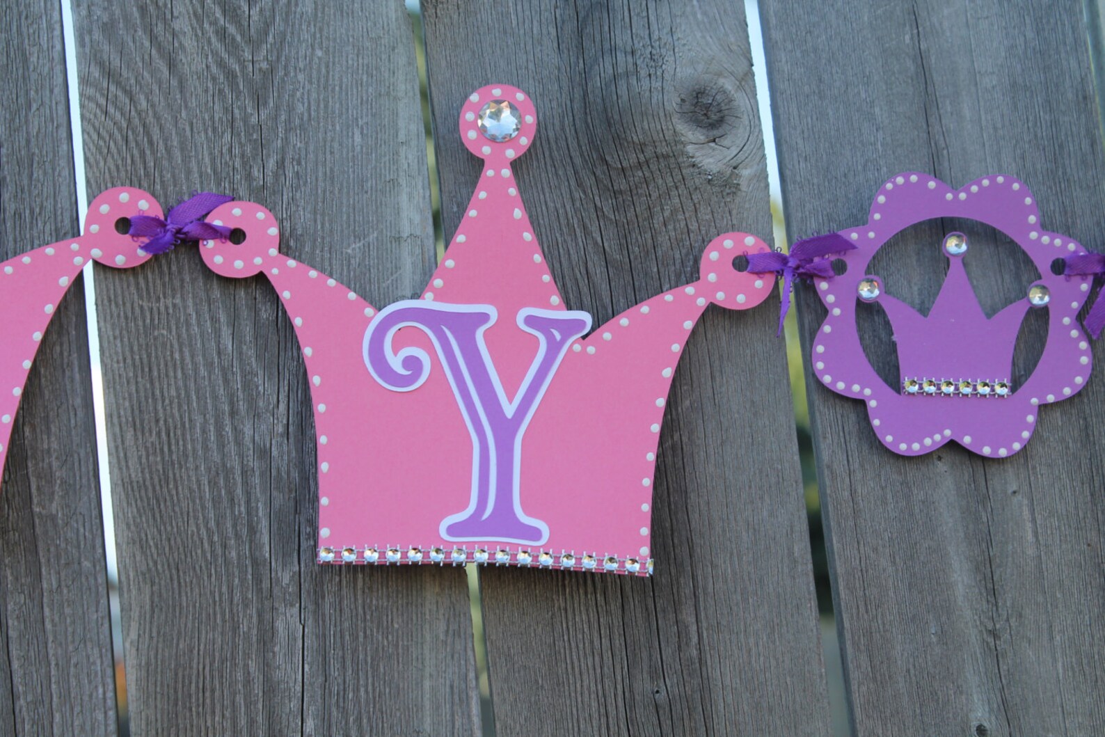Princess Crown Birthday Banner | Etsy