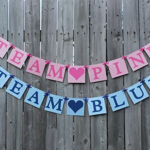 Team Pink/ Blue Photo Prop Banners - Etsy