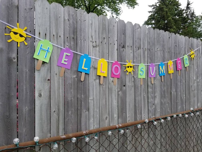 Hello Summer Banner - Etsy