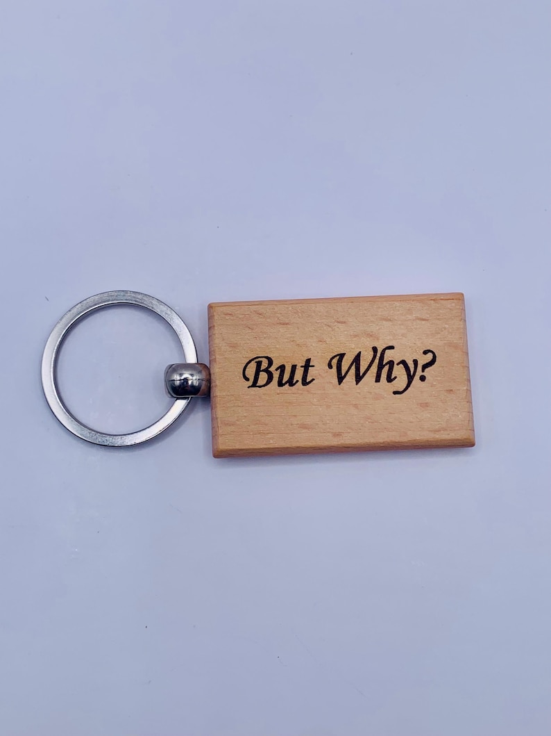 But Why Penguin Wooden Keychain | Nihilist Hiking Funny Meme Inspired ...