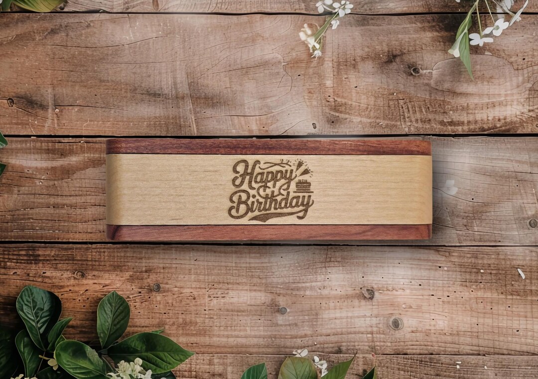 Pen Gift Set With Wooden Box & Stand, Birthday Celebration Present for ...