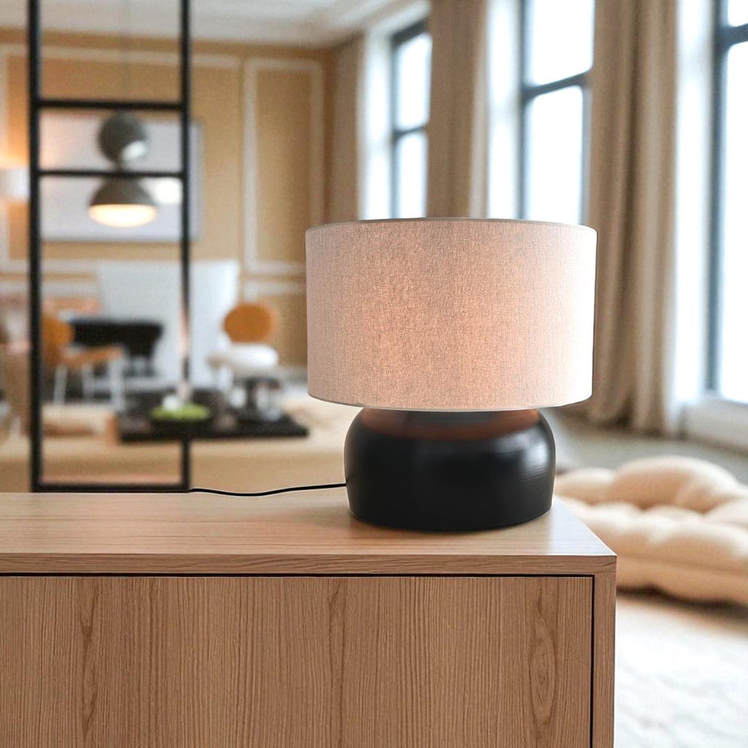 Handmade Textured Lampshade Table Lamp: Bold and Modern Design - Etsy