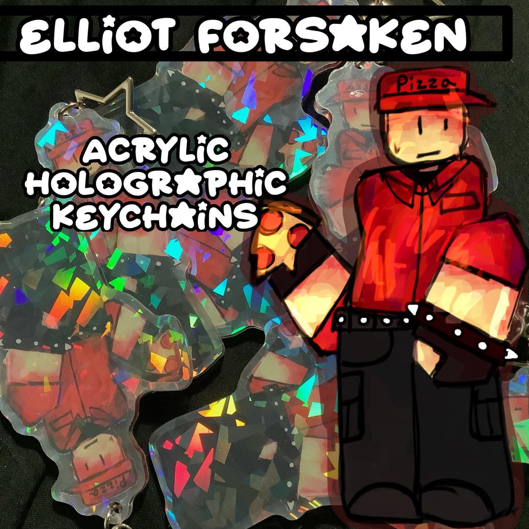 Forsaken Roblox Elliot Holographic Keychains - Etsy