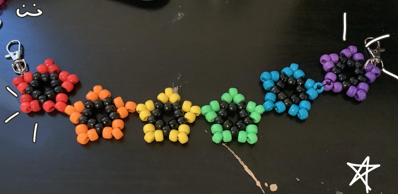 Kandi Star Belt Chain - Etsy