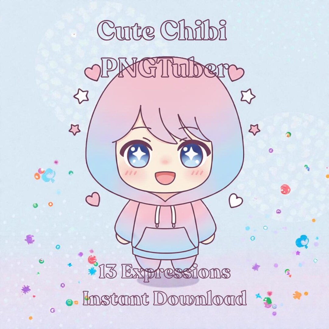 Cute Chibi Pngtuber Expressions Pack | Pastel Vtuber Avatar PNG Tuber ...