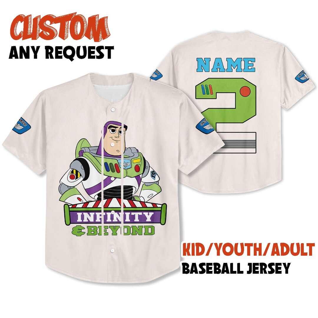 Personalized Toy Story Infinity Birthday Baseball Jersey- Custom Name ...