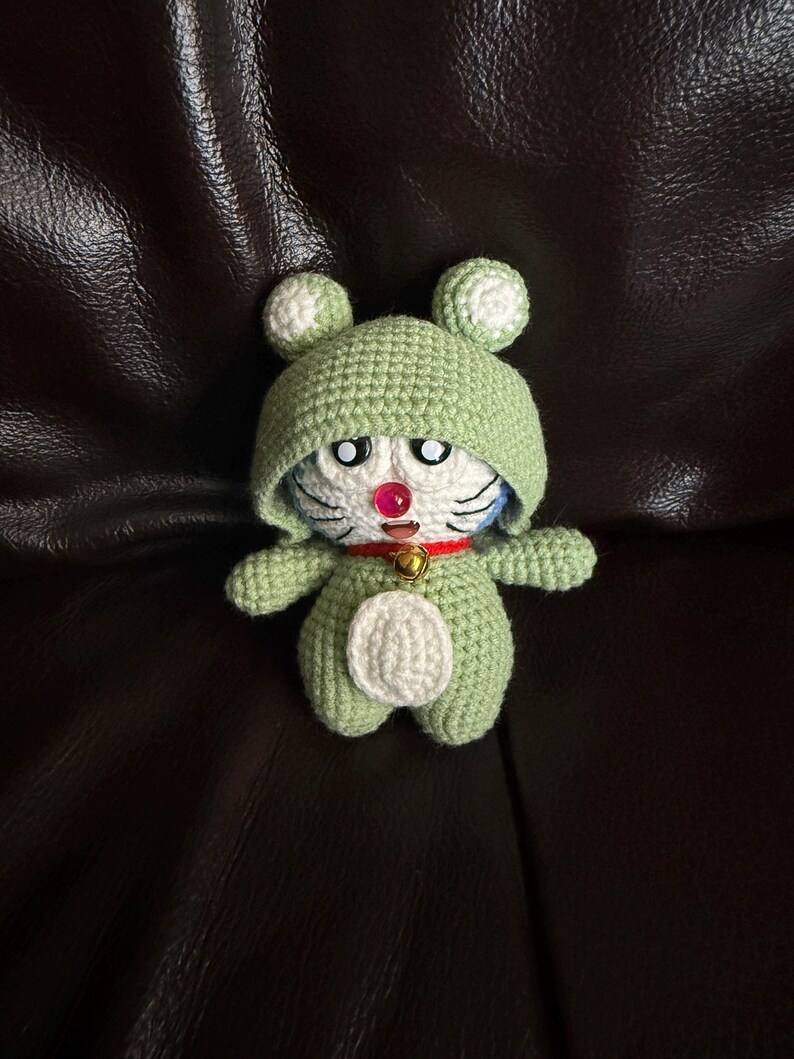 Handmade Doraemon-inspired Crochet Plush – Stitch, Spongebob, Frog ...