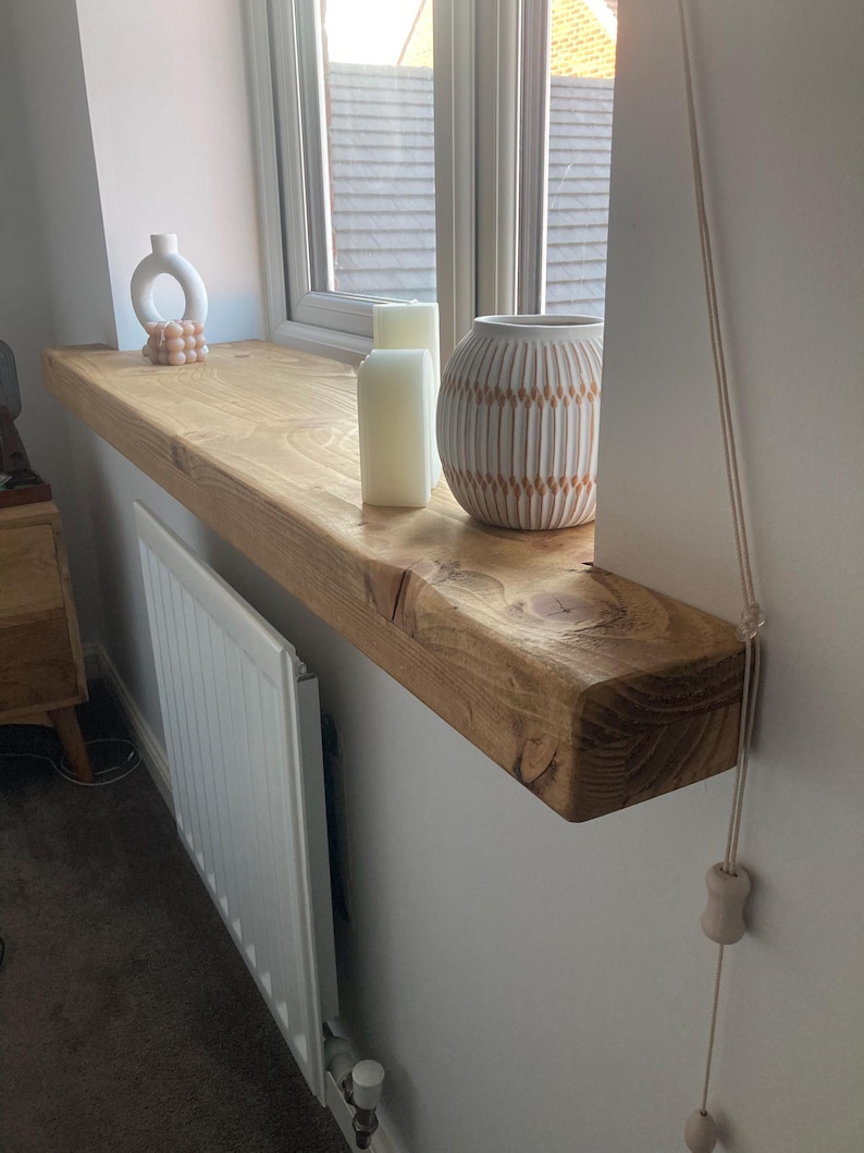 Rustic Wooden Window Sill Cover - Etsy UK