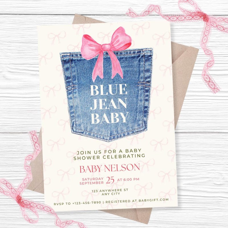 Blue Jean Baby Shower - Etsy