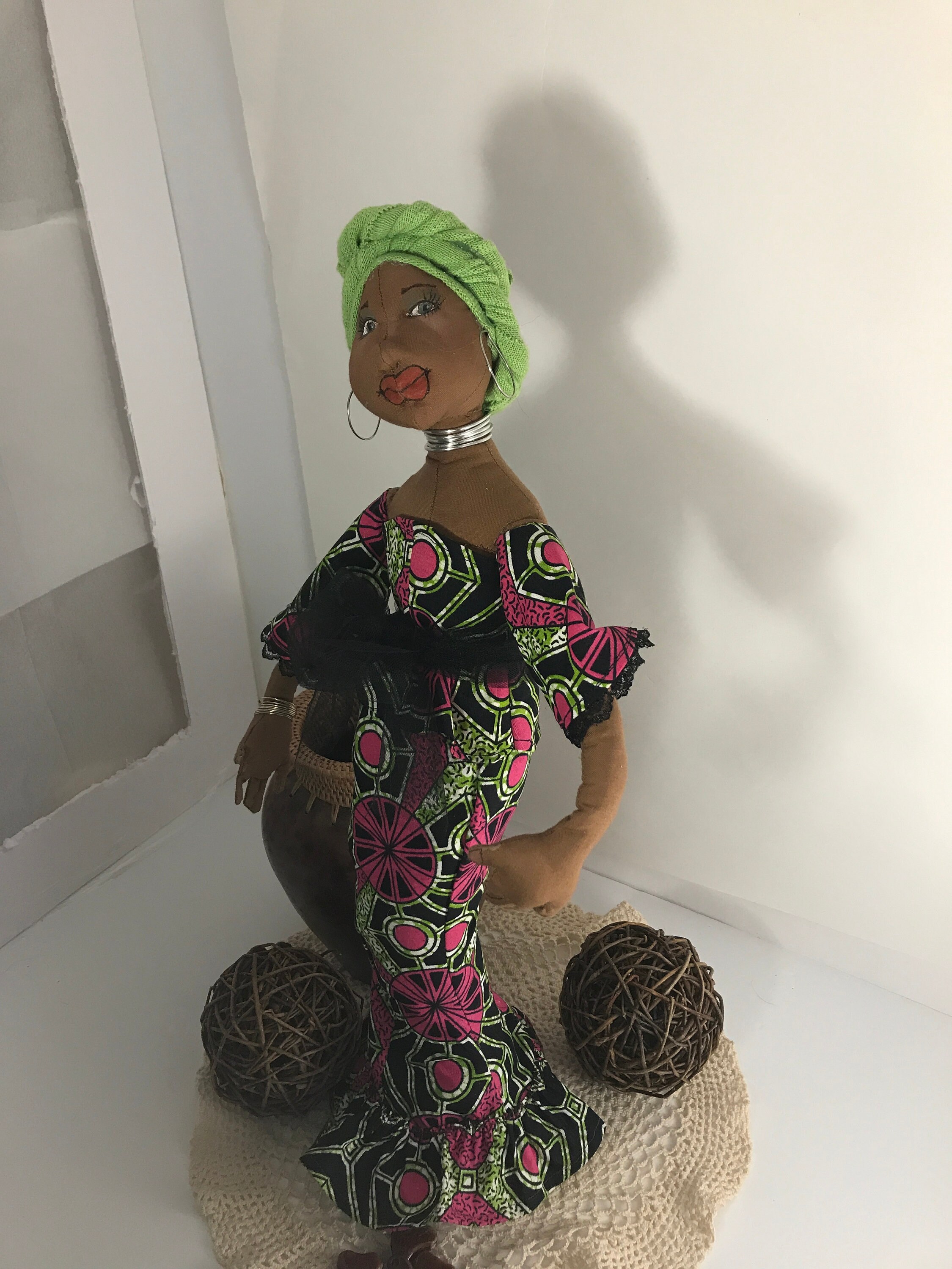 African Doll, Art Doll, Cloth Doll, Handmade Dolls, Craft Dolls, Fabric ...