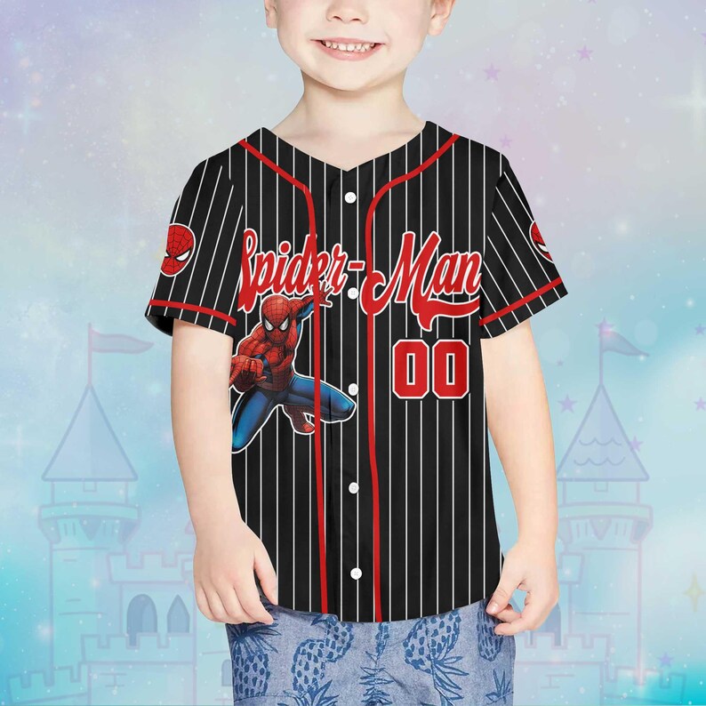Custom Amazing Spider-man Baseball Jersey, Personalized Spider-man ...