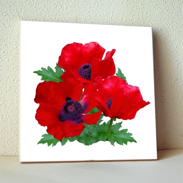 Red Ceramic Poppy - Etsy